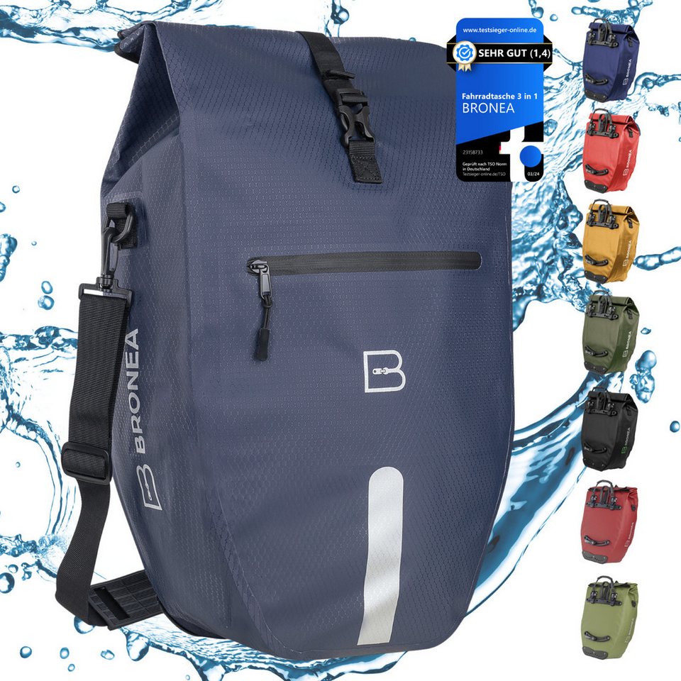 Bronea Fahrradtasche 2 In 1 Gepäckträgertasche Fahrrad Xxl 28 Ltr