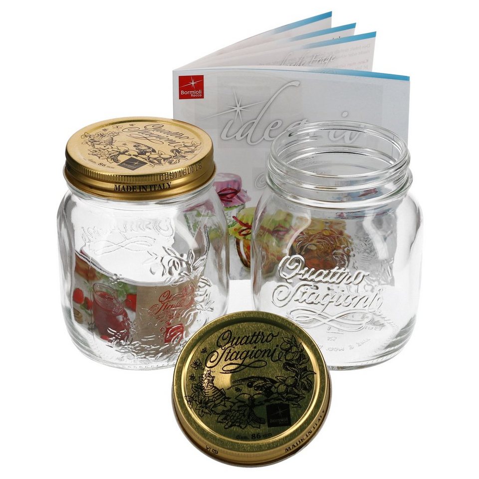 Mambocat Einmachglas 2er Set Quattro Stagioni Glas 070l Vorratsglas
