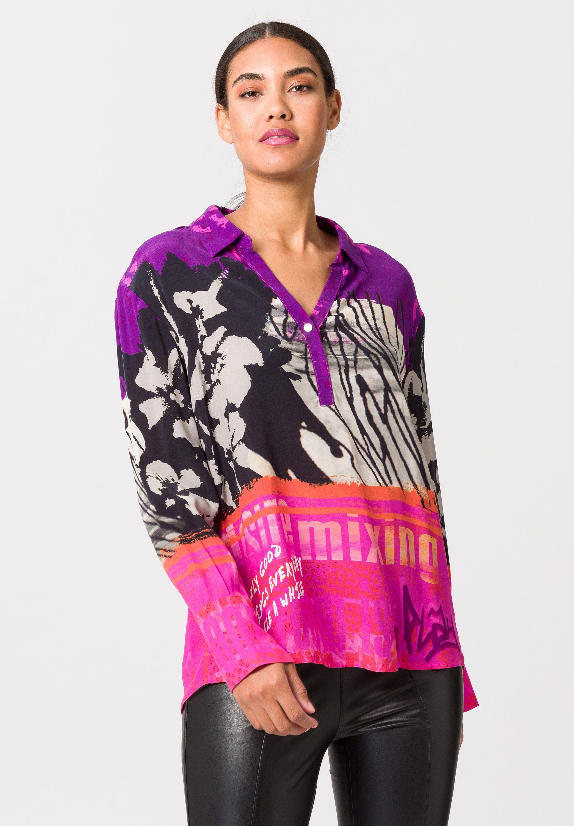 Tuzzi Klassische Bluse Bluse Mit Alloverprint