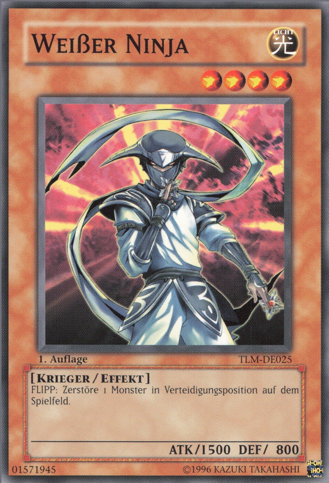 Recollectibles Sammelkarte Yugioh Karte Weißer Ninja Deutsch Yu Gi Oh