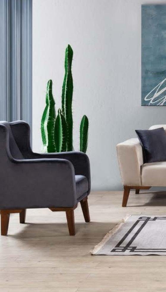 Jvmoebel Sessel Luxus Einsitzer Sessel Samt Couch Polster Möbel Design
