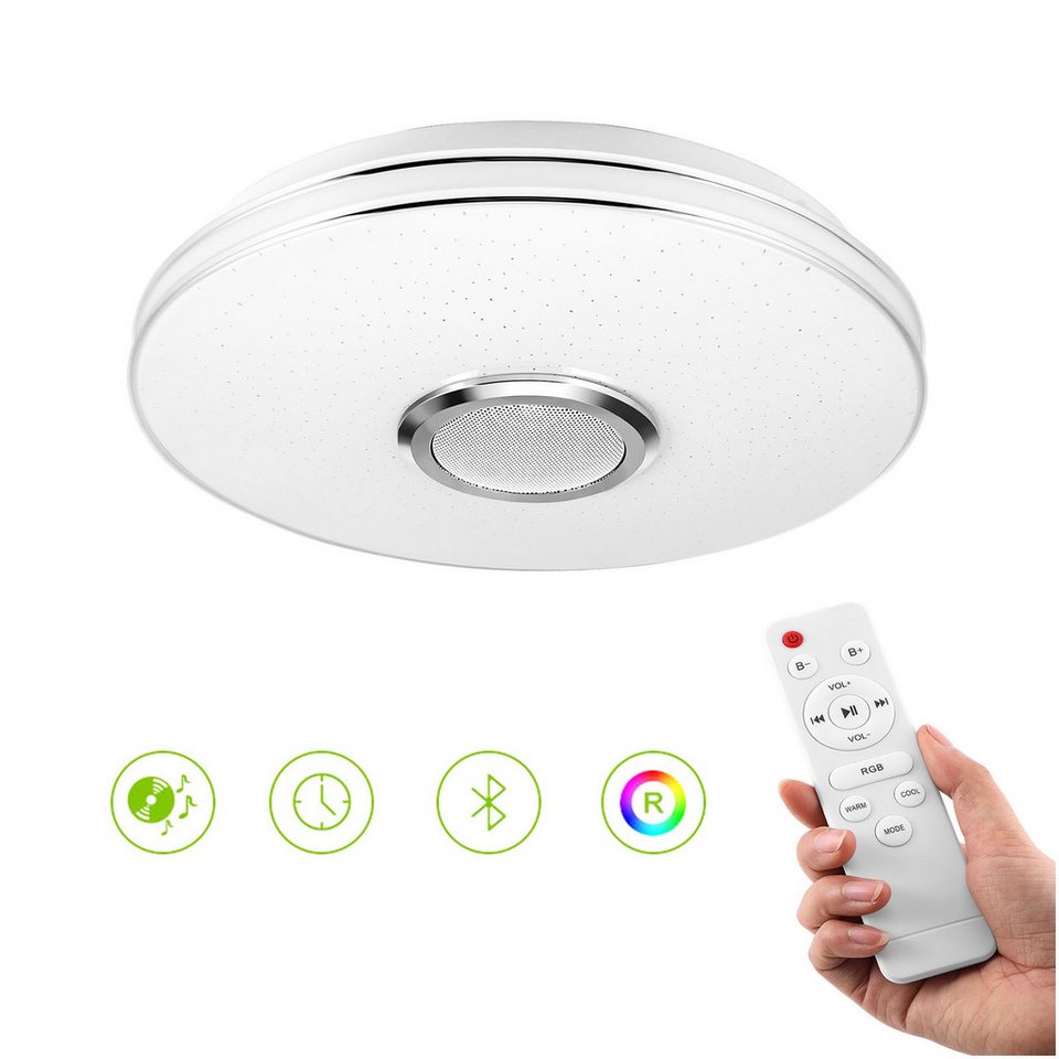 Letgospt Deckenleuchte Deckenlampe Mit Bluetooth Lautsprecher Musik