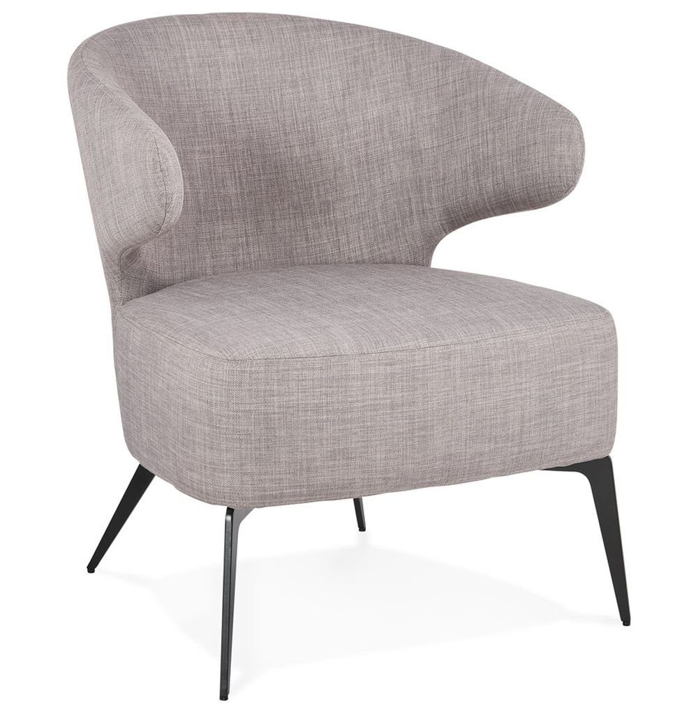KADIMA DESIGN Sessel EPONA Cocktailsessel Textile Grau (grey,black) 51