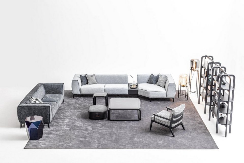 Jvmoebel Wohnzimmer Set Sofagarnitur Xxl Couch Textil Sofa 532x