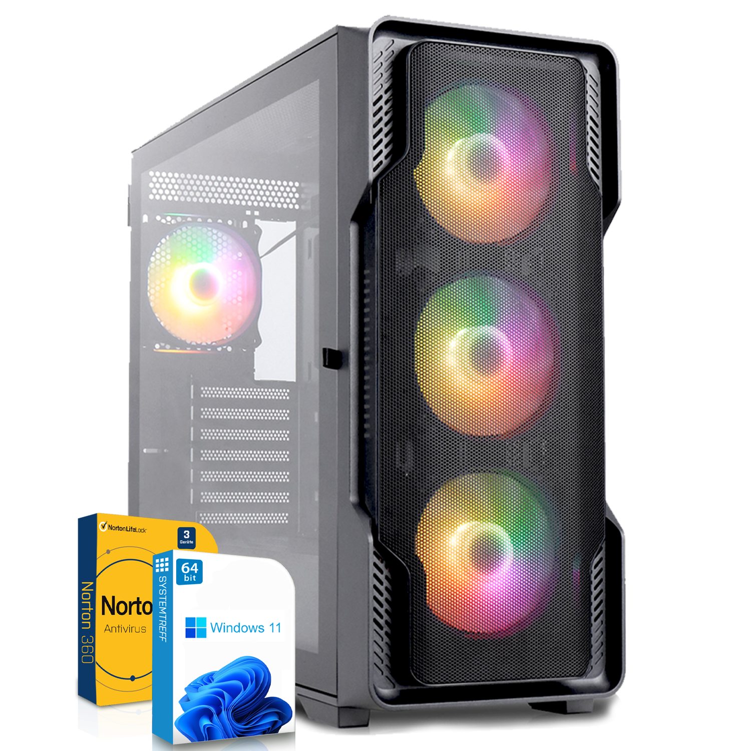 SYSTEMTREFF Gaming-PC (AMD Ryzen 5 4500, GeForce RTX 3060, 32 GB RAM, 512 GB SSD, Luftkühlung ...
