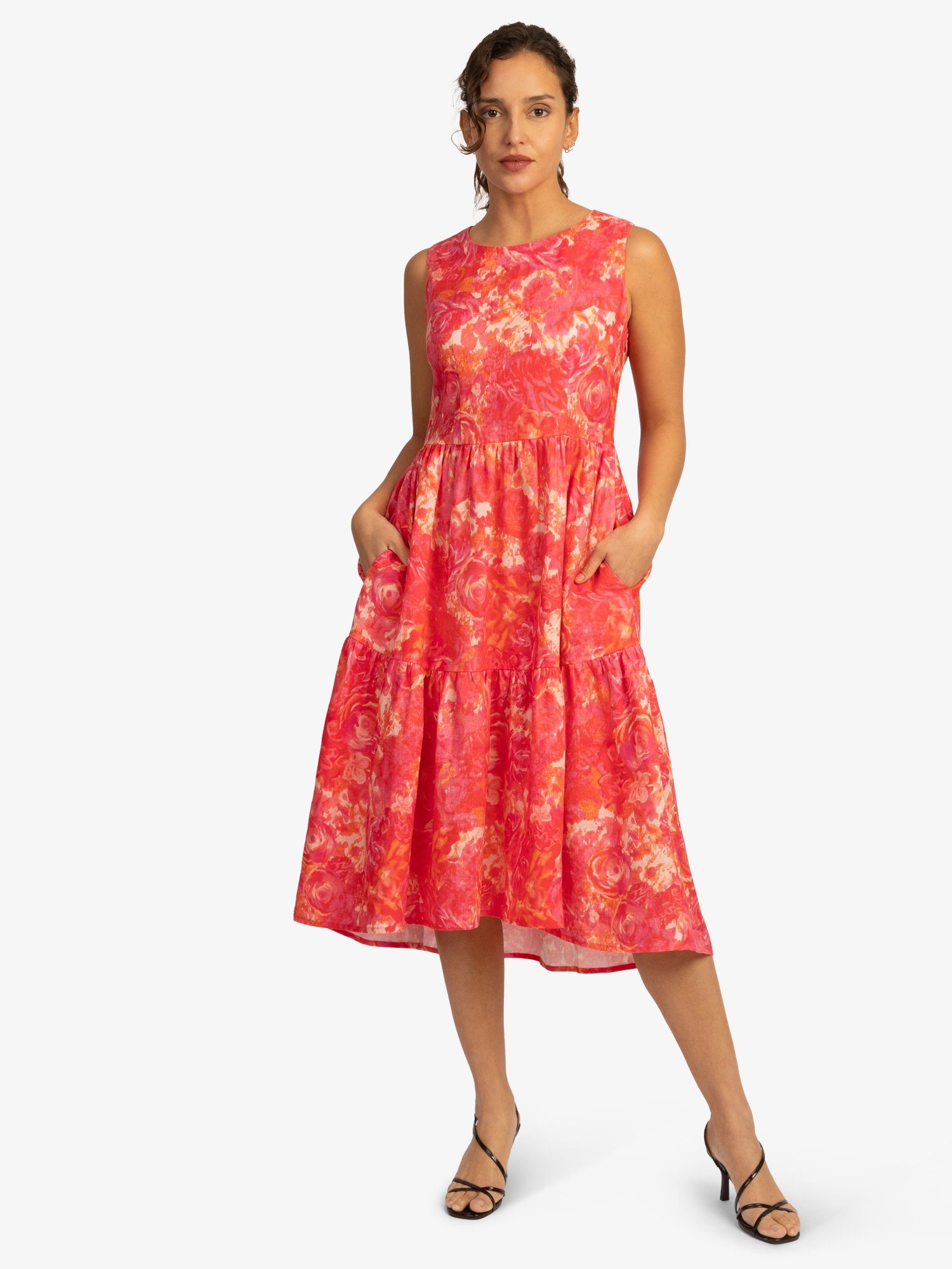 Mint And Mia Cocktailkleid Aus Hochwertigem Leinen Material Mit Feminin