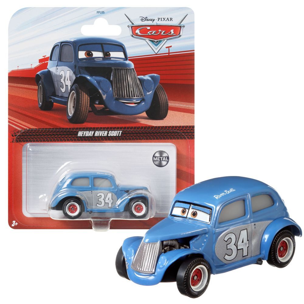 Disney Cars Spielzeug-Rennwagen Heyday River Scott FLM34 Disney Cars Cast 1:55 Mattel Fahrzeuge
