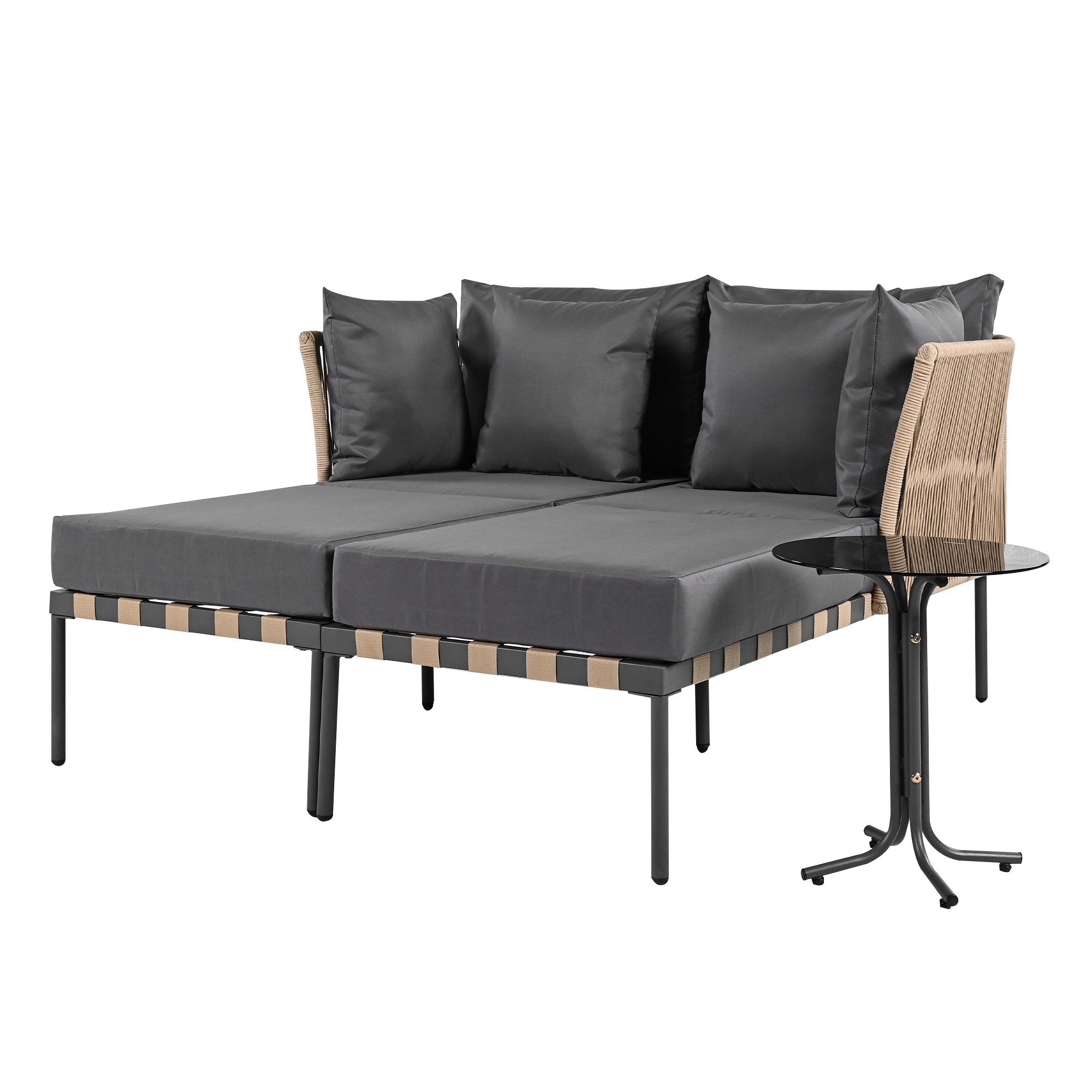 Hauss Spole Gartensessel Outdoor Loungesessel Mit 4 Abnehmbaren Kissen