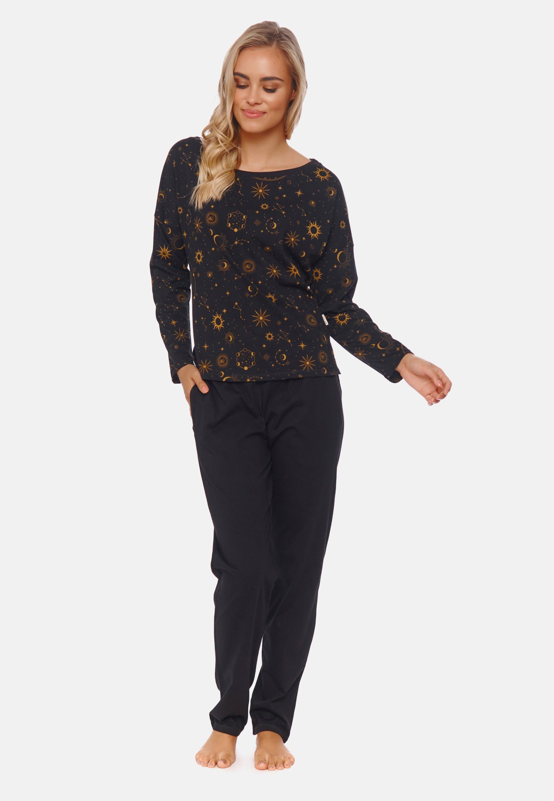 doctor nap Pyjama Langarmpyjama, mit Muster, extra bequem