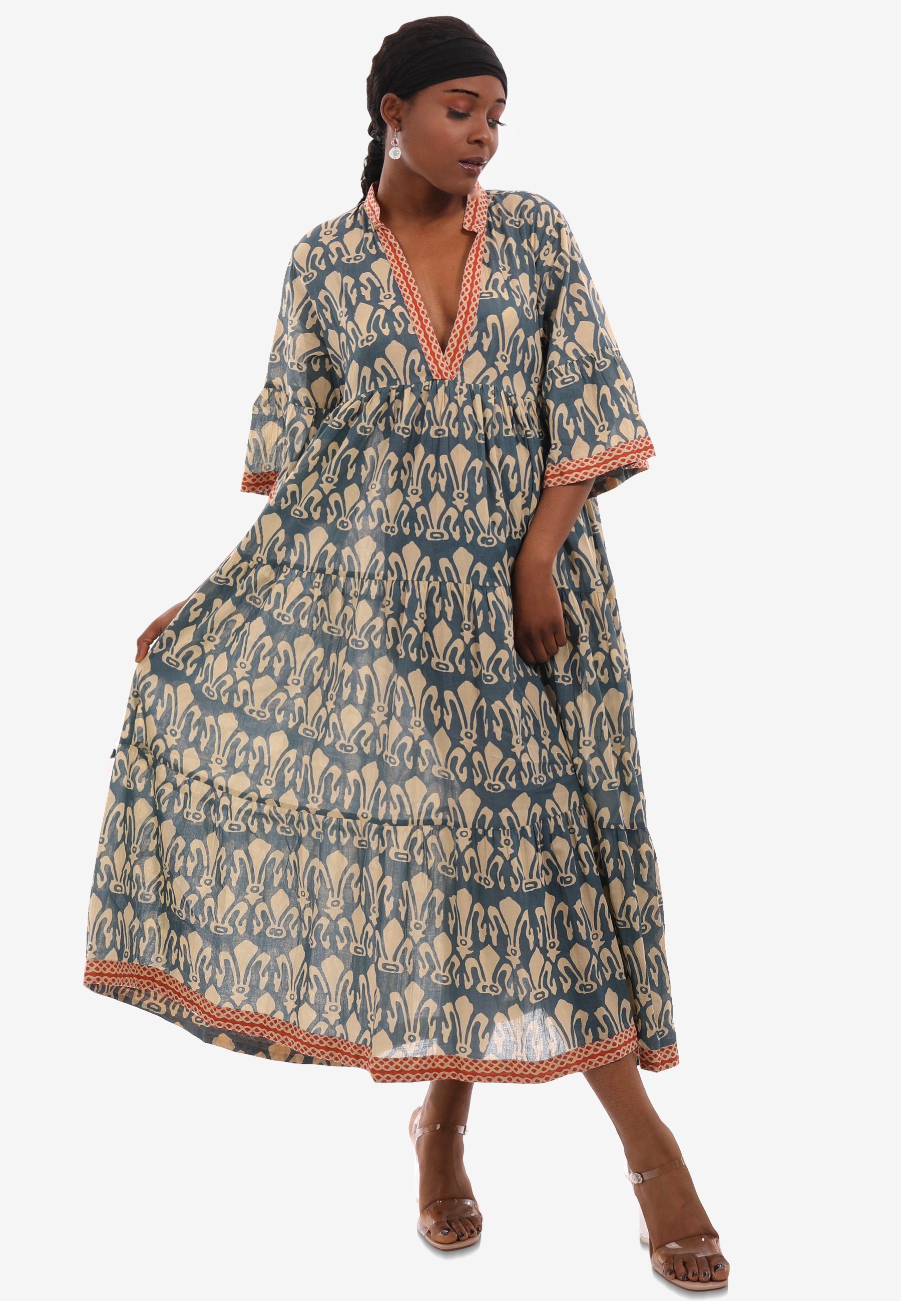 Yc Fashion And Style Maxikleid Boho Maxikleid 1 Tlg Mit Volant Mit