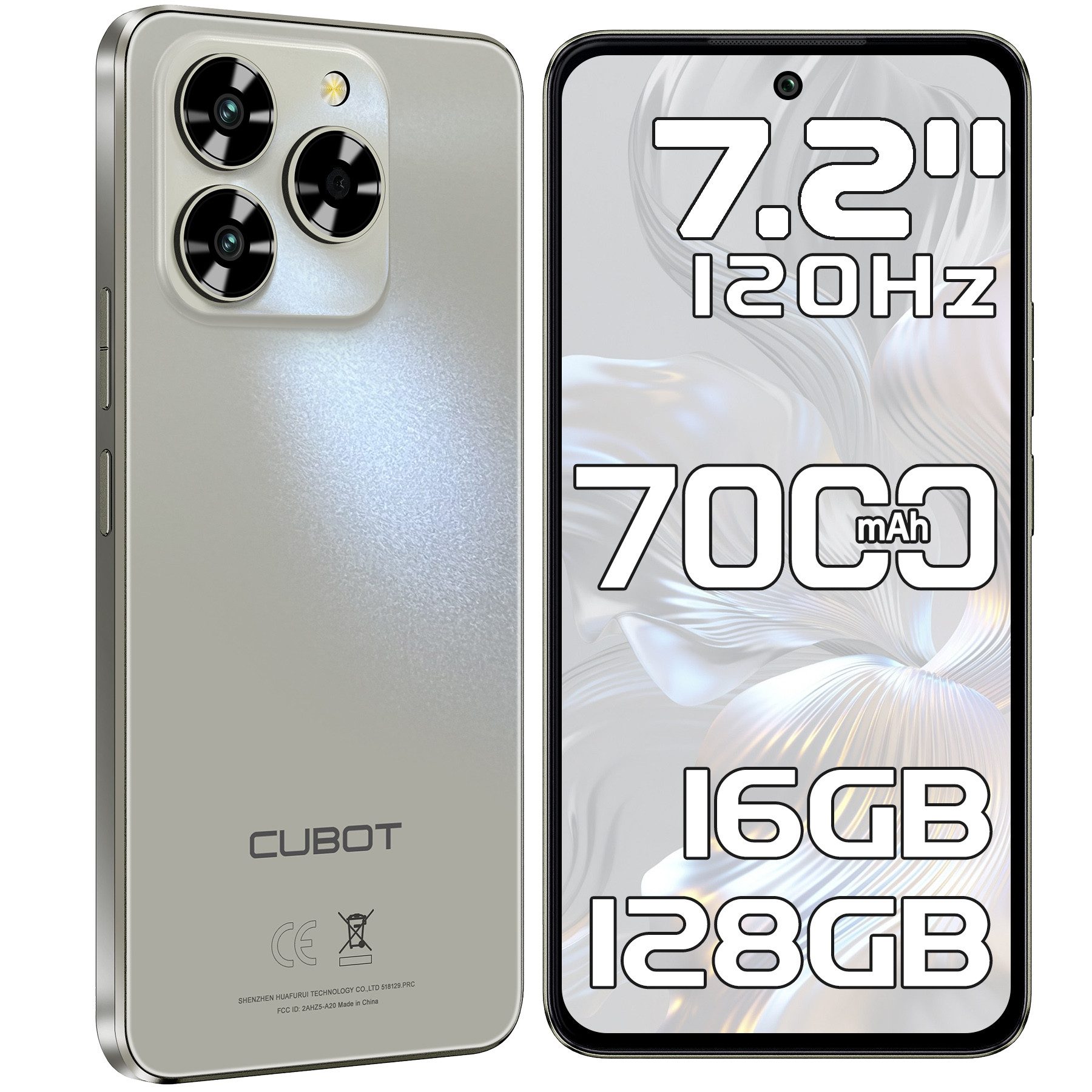 Cubot Note 60 Android 15 Smartphone (18,28 cm/7.2 Zoll, 128 GB ...