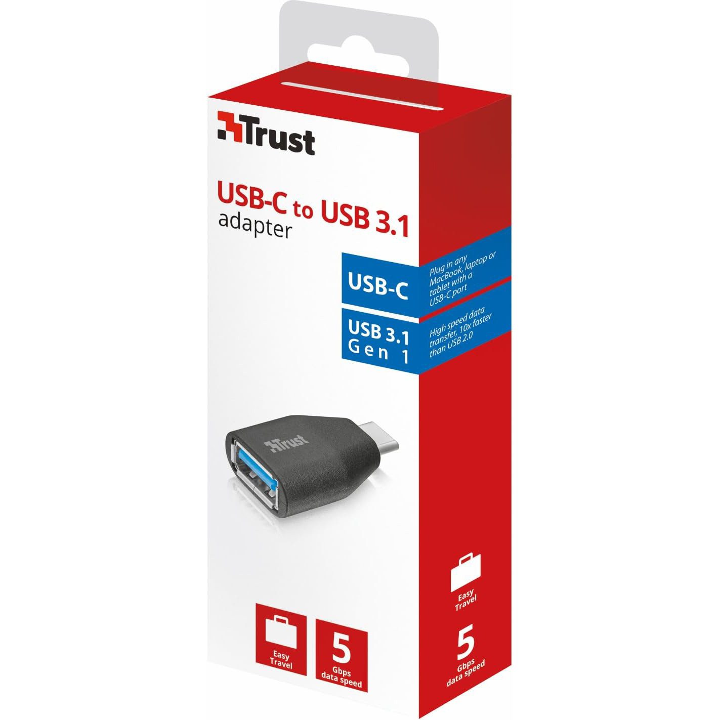 Trust USB 3.2 auf USB C Adapter OTG Host Typ C Stecker USB-Adapter USB 3.1 zu USB-C, USB Typ A ...