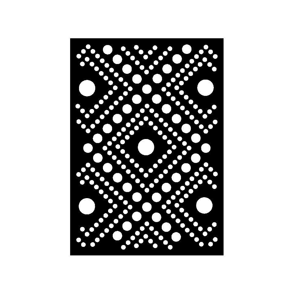 Malschablone Schablone Dots Pattern, DIN A5 Format Motivschablone