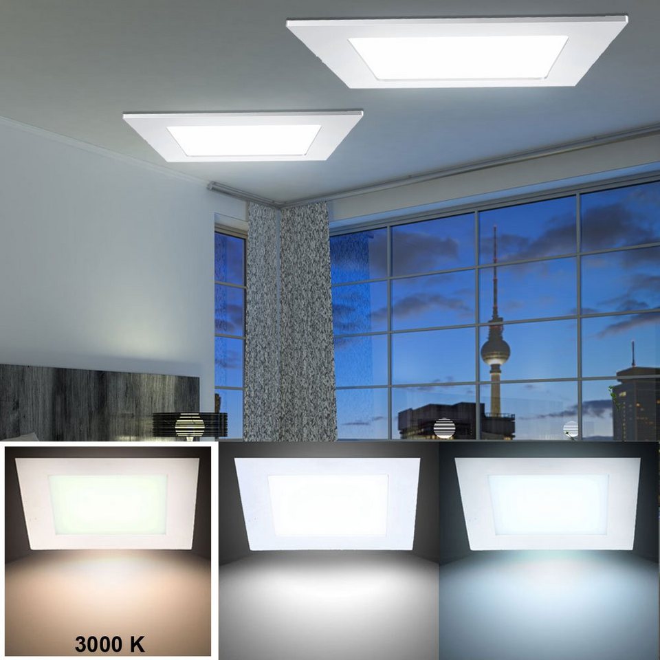 Etc Shop Led Panel 2er Set 24 W Led Decken Einbau Panel Lampe