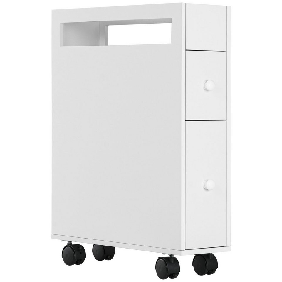 Kleankin Badkommode Badezimmerschrank Badschrank Mit Regal 1 St