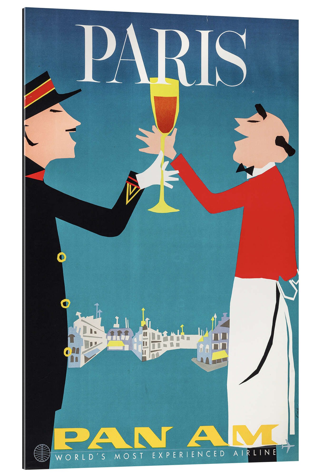 Posterlounge Xxl Wandbild Vintage Travel Collection Wein In Paris