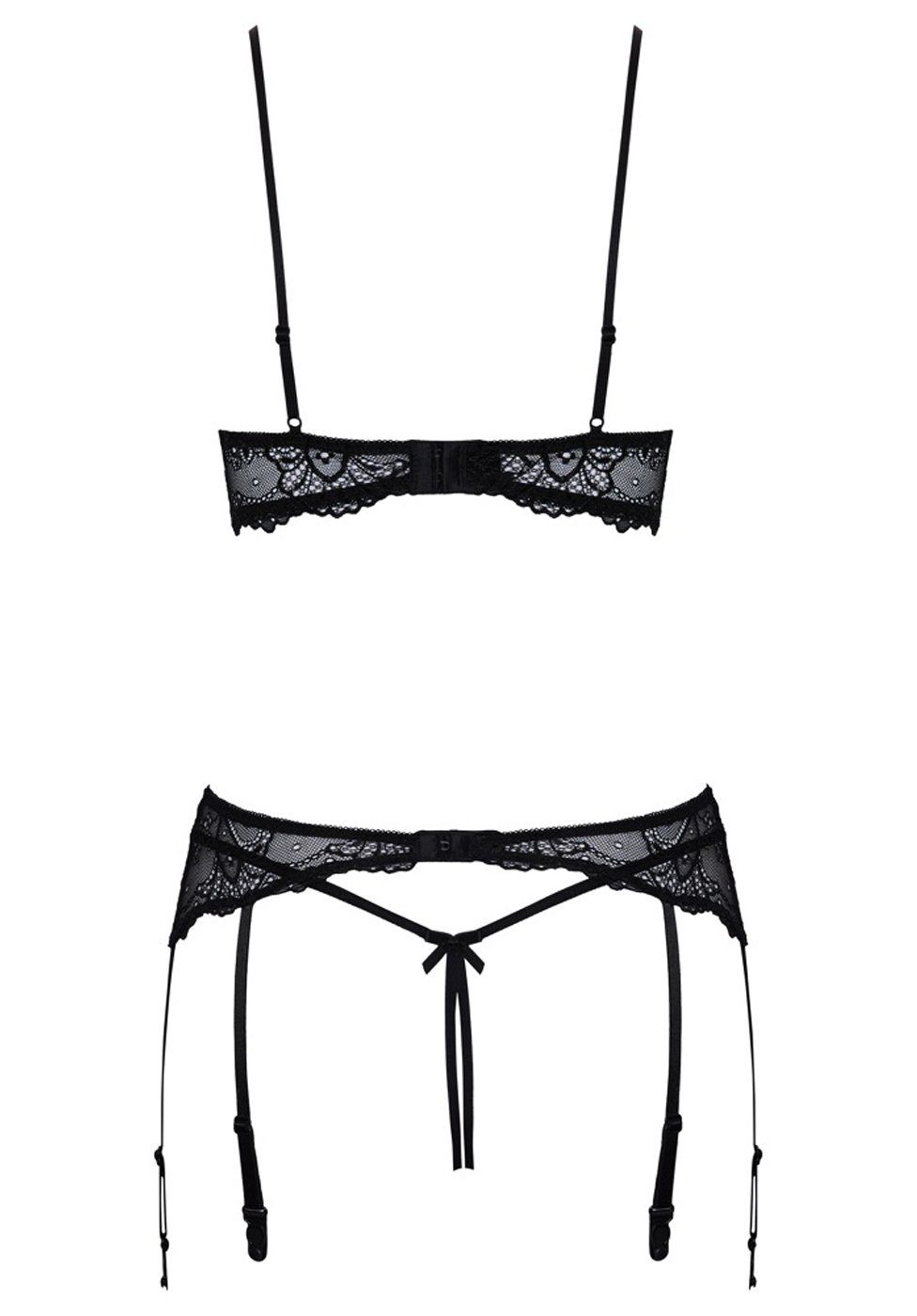 Cottelli Collection Set: Bügel-BH Offener BH, Ouvert-String und ...