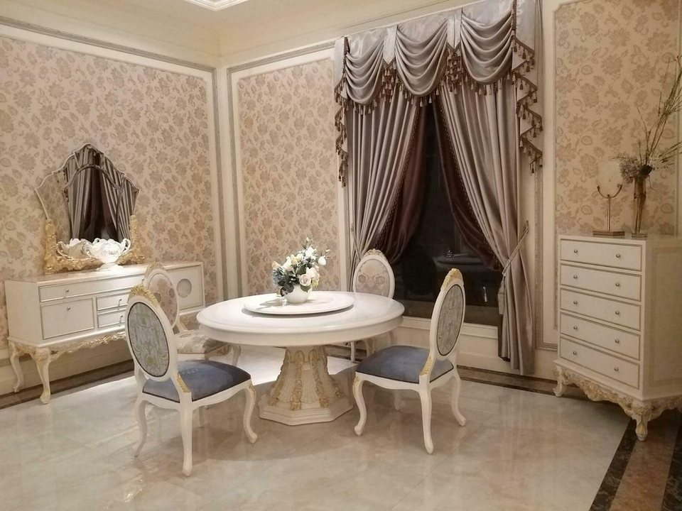 Jvmoebel Esszimmer Set Esszimmer Set Barock Rokoko Tisch 6x Stühle