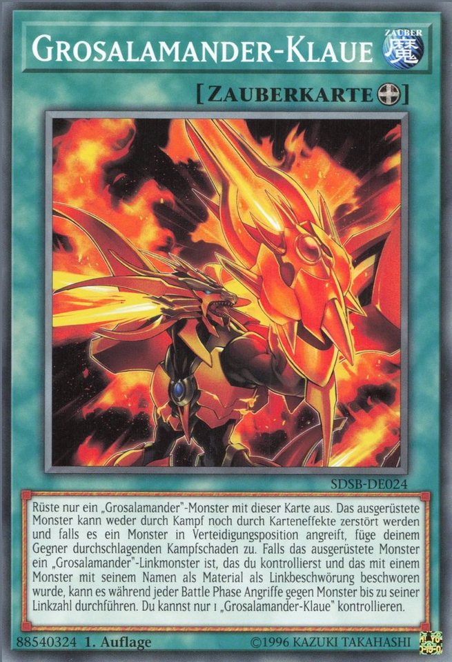 Recollectibles Sammelkarte Yugioh Karte Grosalamander Klaue Deutsch Yu