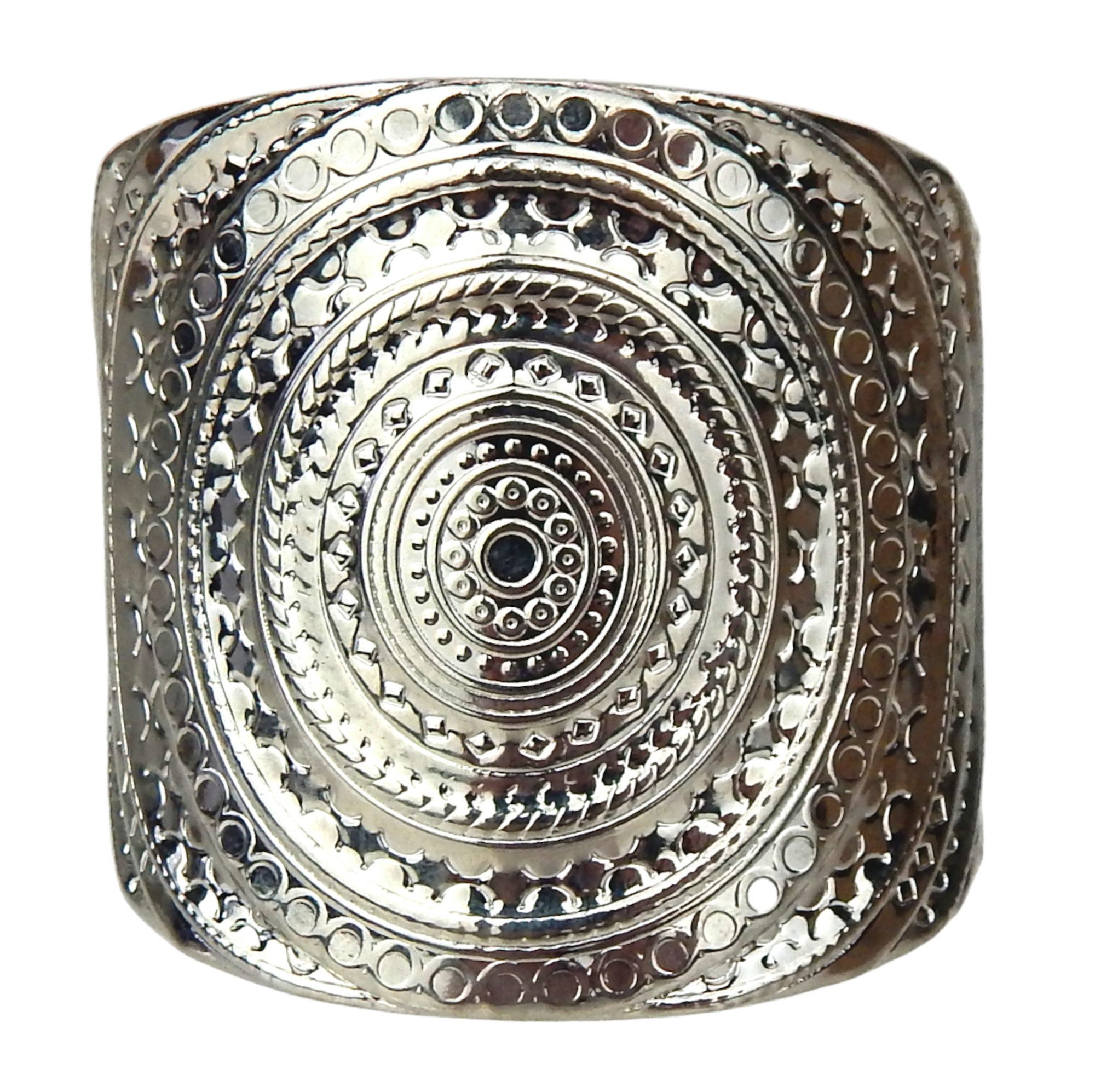Ella Jonte Armreif, breiter Boho Armreif silber Ethno Ibiza Style