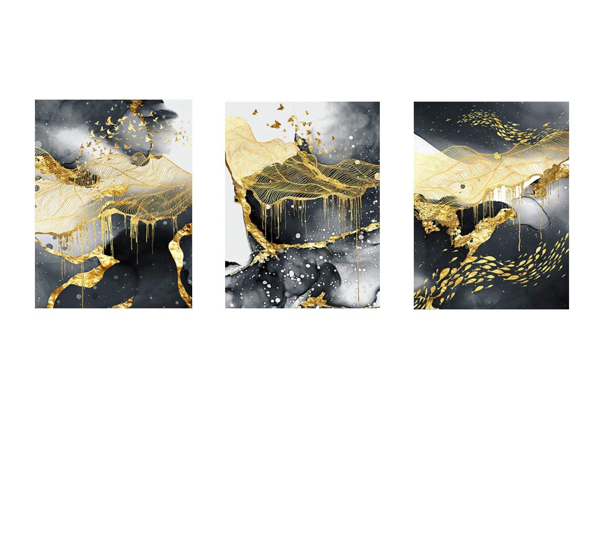 TPFLiving Kunstdruck (OHNE RAHMEN) Poster - Leinwand - Wandbild, Abstrakte Motive - (Einzeln und ...