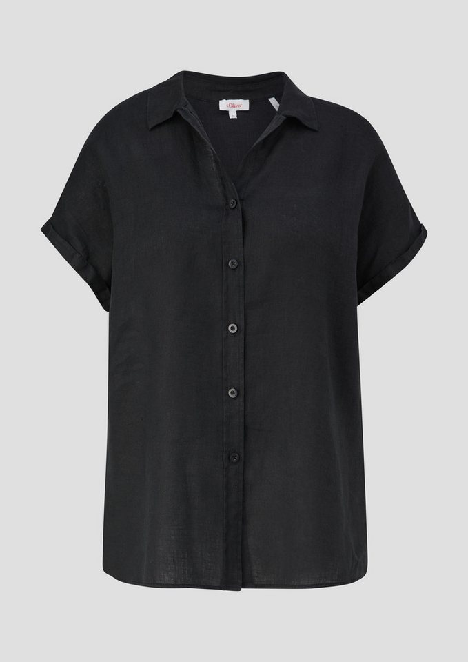 Soliver Kurzarmbluse Bluse Aus Leinen