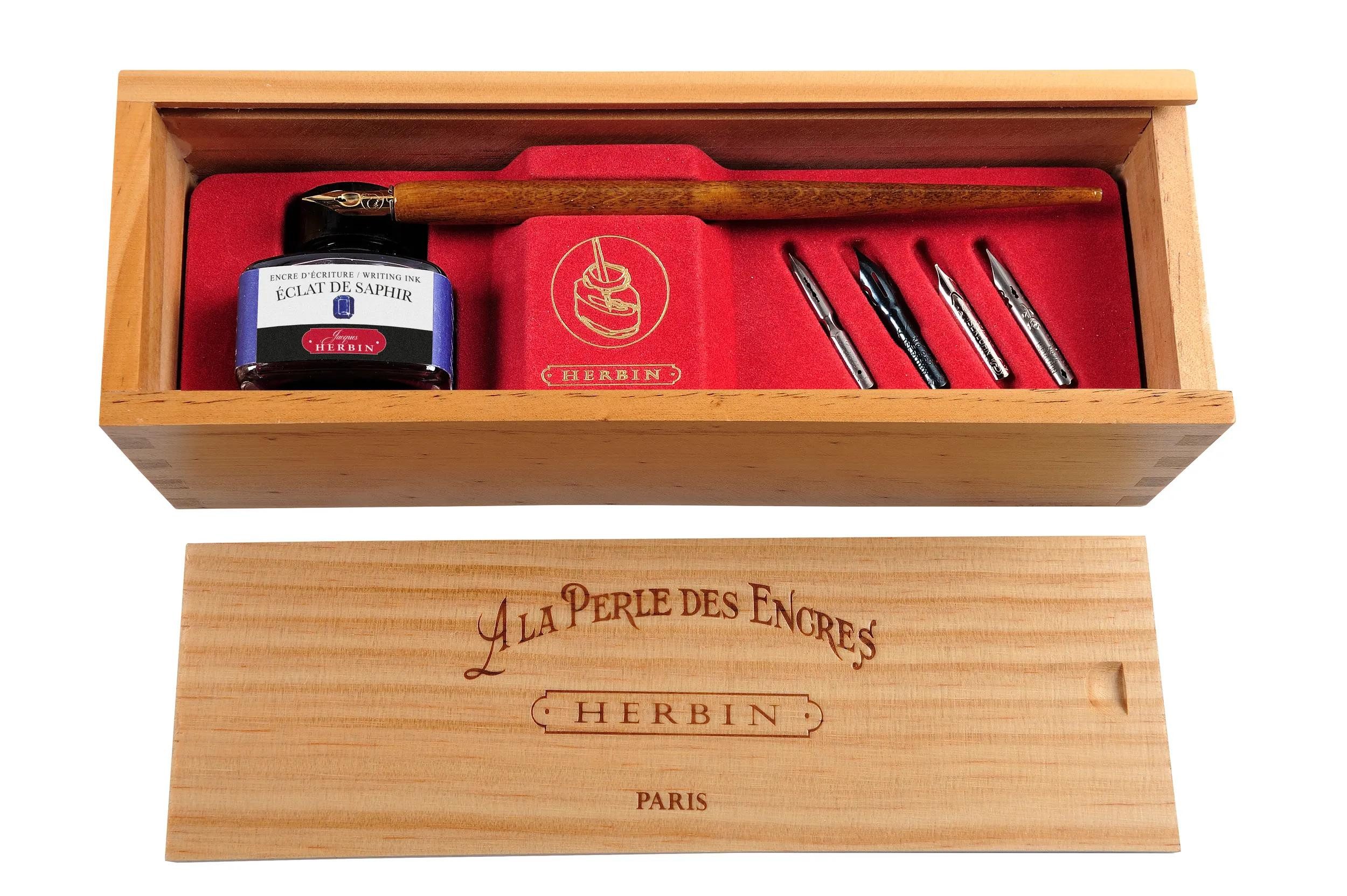 Herbin Kalligraphie-Stift Schreibset Eclat de Saphir 27016T, ENCRES