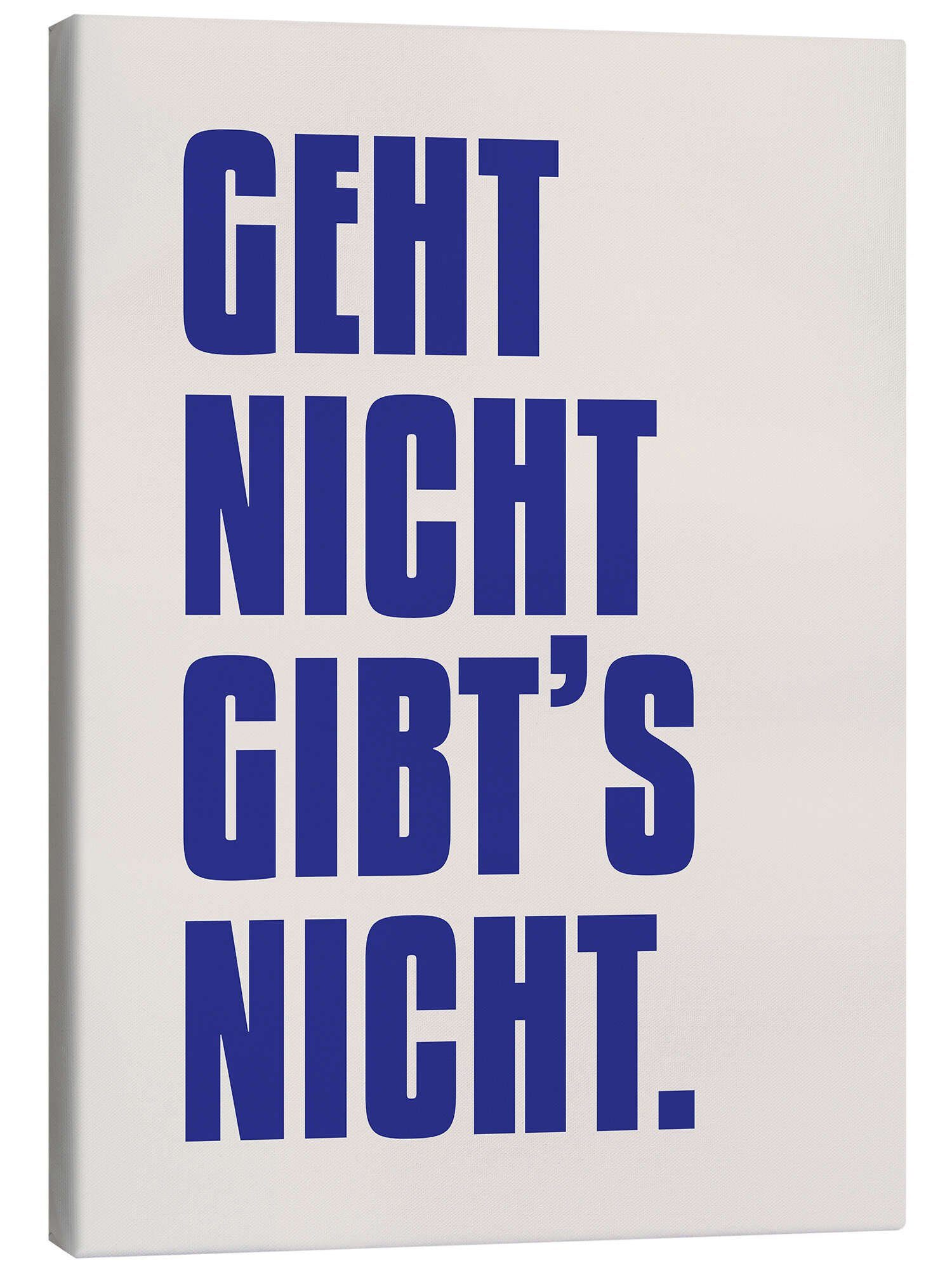 ᐅ Posterlounge Leinwandbild Typobox, Geht Nicht Gibt's Nicht, Büro | OTTO