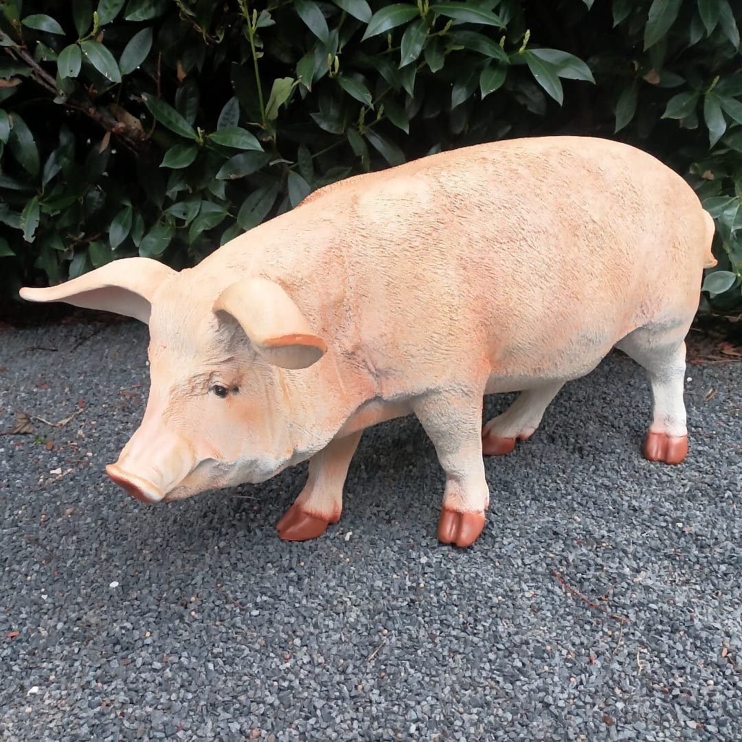 Aspinaworld Gartenfigur Schweine Figur 83 Cm Lang Wetterfeste Gartendeko