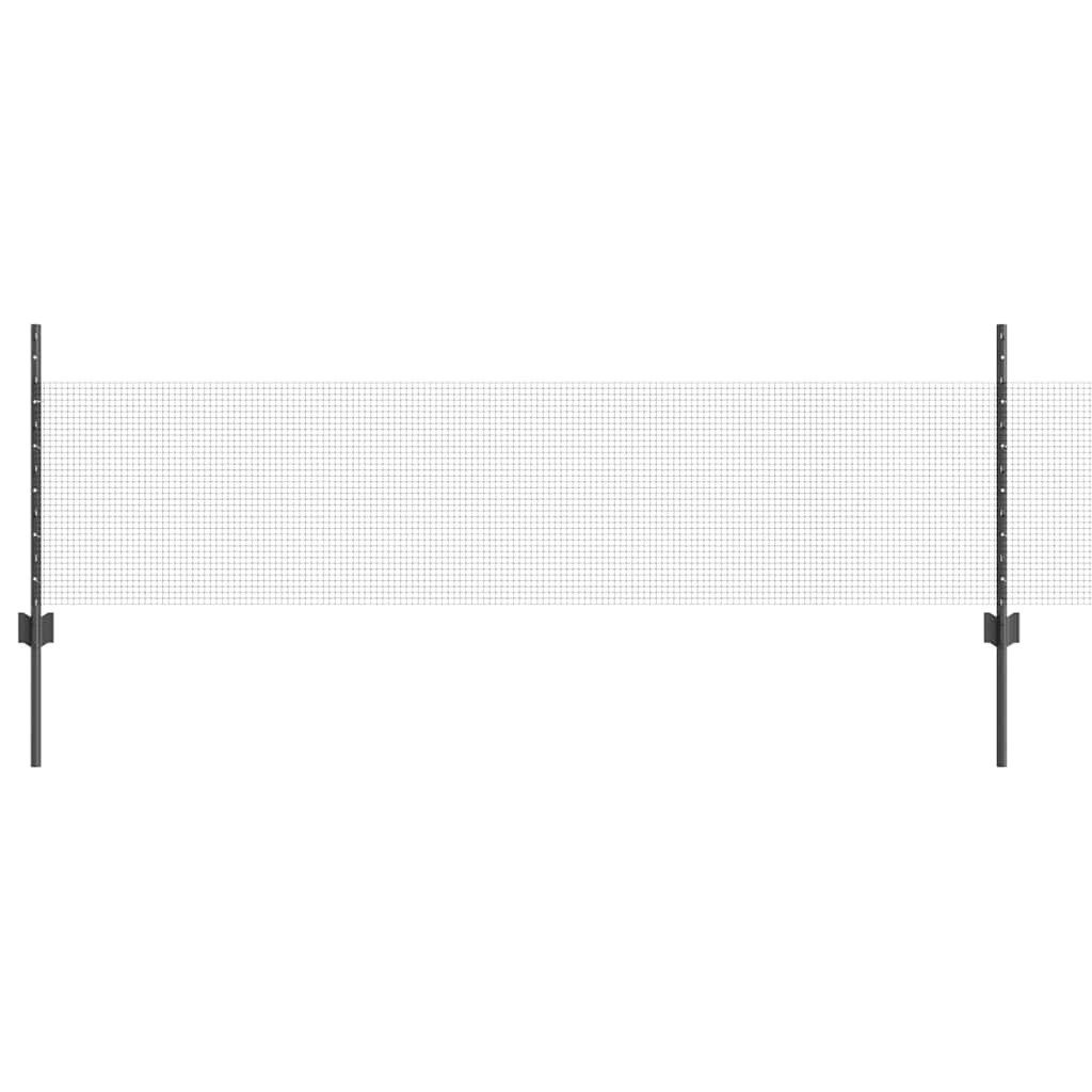 vidaXL Zaun, Zaun mit Pfosten Grün 0,5 x 25 m Stahl, Gartenzaun