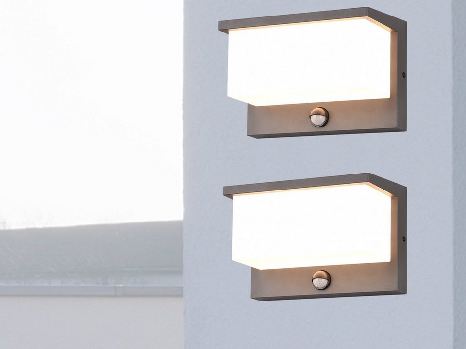 Meinewunschleuchte Led Außen Wandleuchte Bewegungsmelder Led Fest