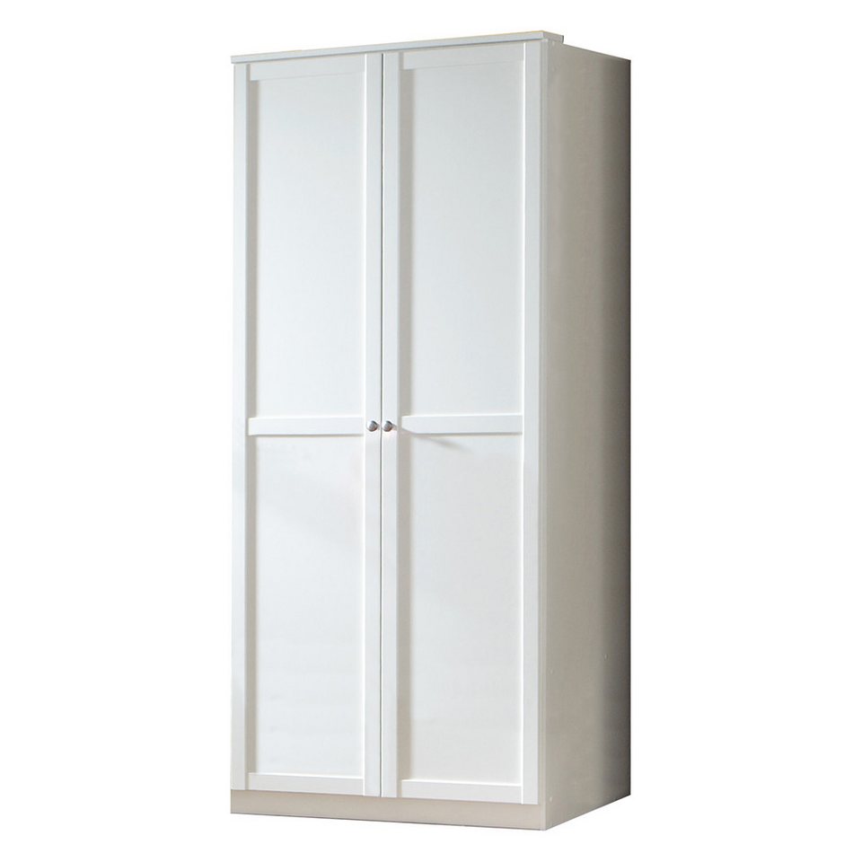 Lomadox Kleiderschrank Fabrizio 43 Weiß Schrank 2 Türig