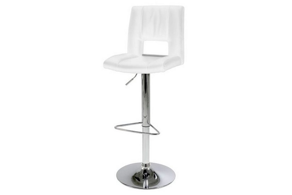 Ebuy24 Barhocker 2er Set Syra Barhocker In Weißen Kunstleder Mit C 2 St