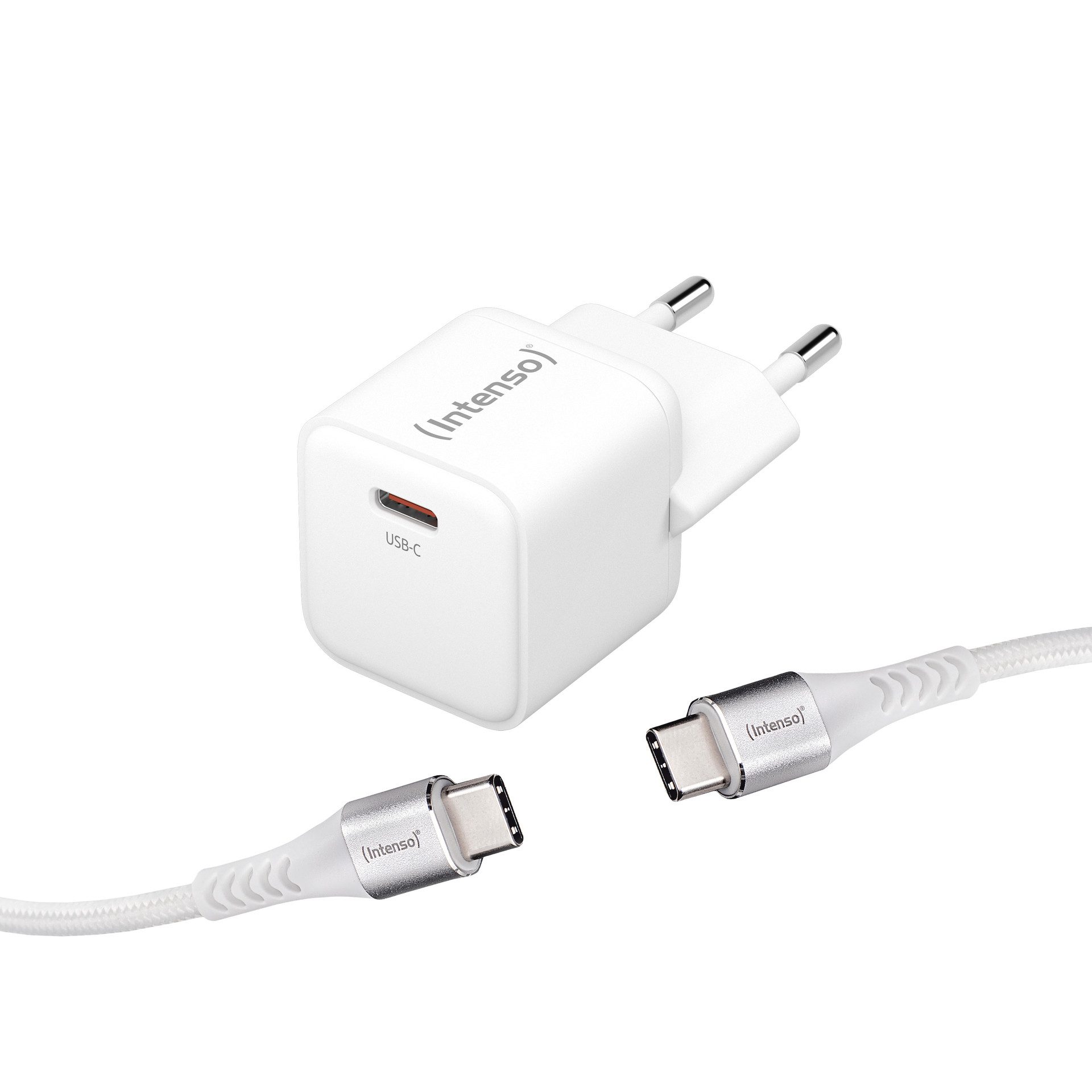 Intenso GaN Power Adapter Set, 30W USB-C mit USB-C zu USB-C-Kabel USB ...