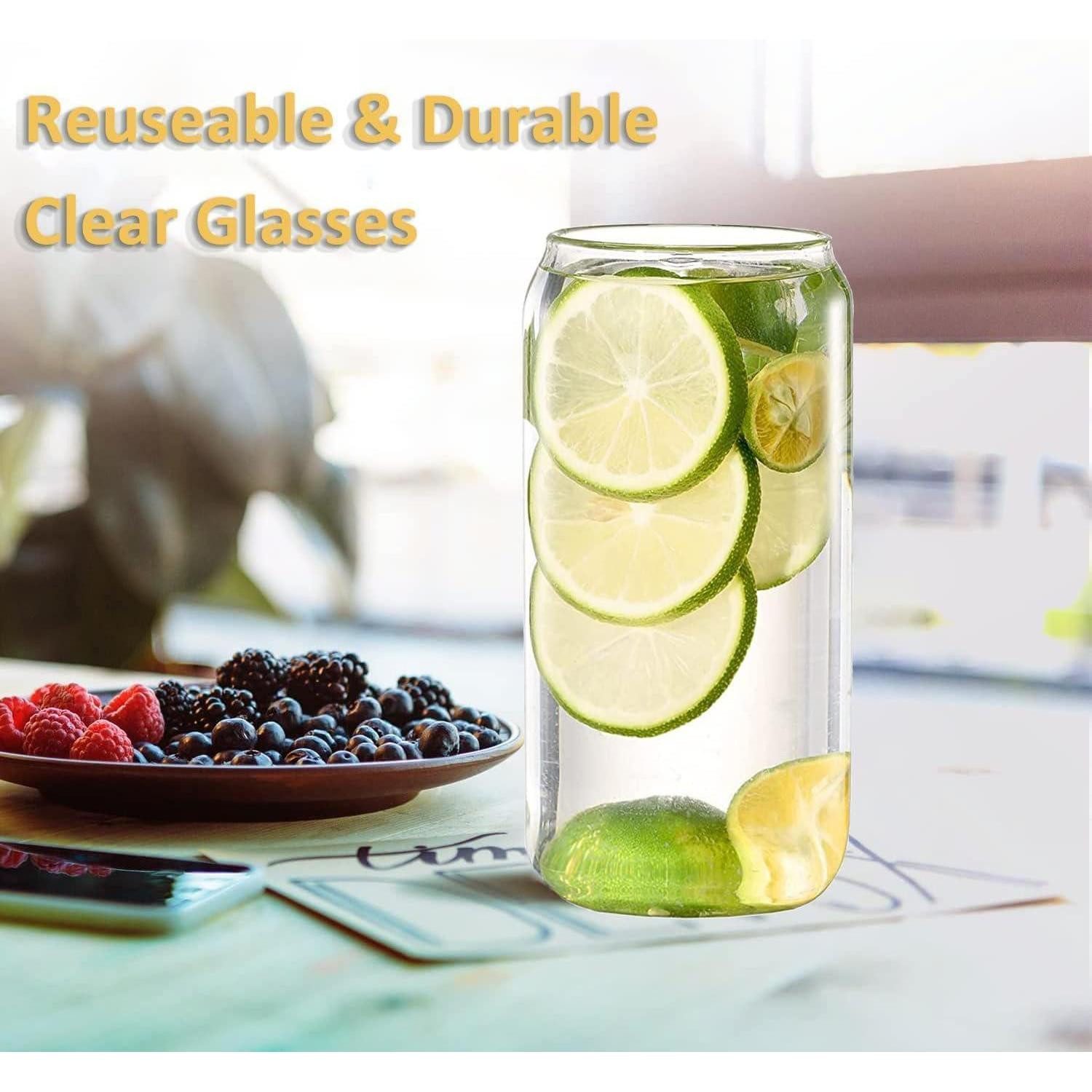LuxusKollektion Gläser-Set Trinkglas Strohhalm Deckel 500ml Eiskaffee ...
