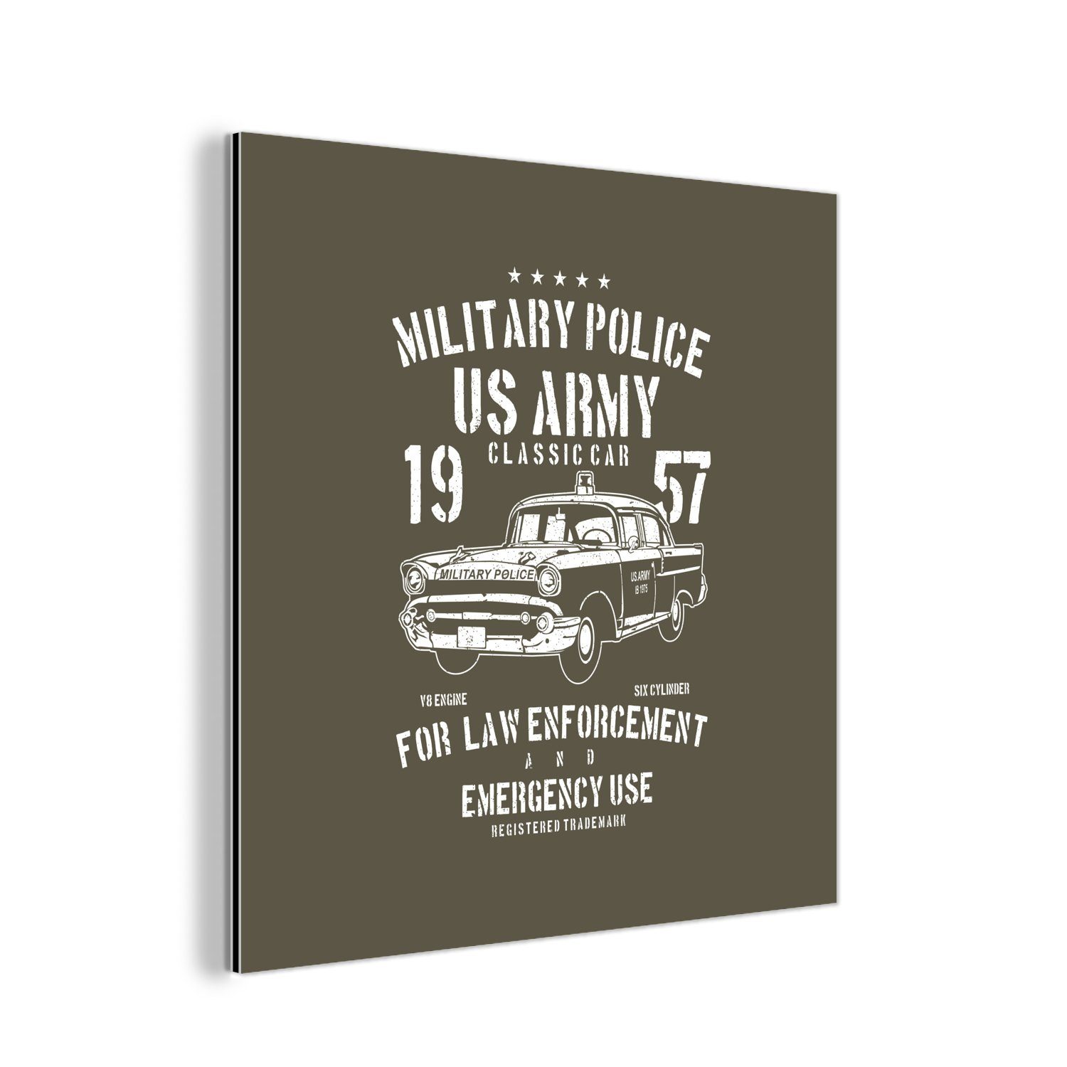 Muchowow Metallbild Mancave Auto Polizei Oldtimer 1 St Alu