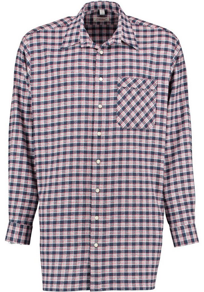 Condor Flanellhemd Gikio 90cm Langes Herren Langarm Arbeitshemd
