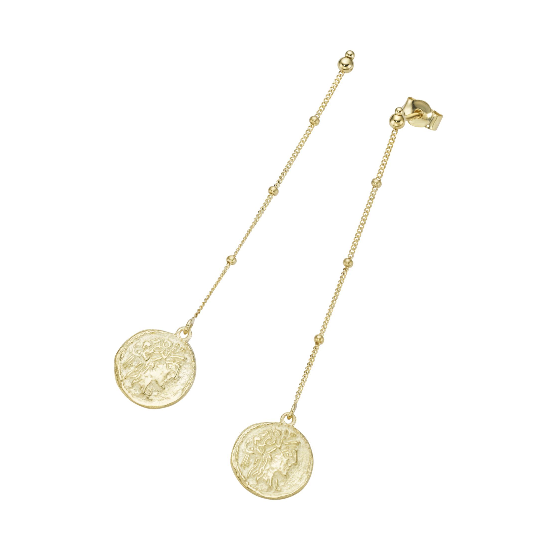 Luigi Merano Paar Ohrstecker Münz - Design, Gold 375