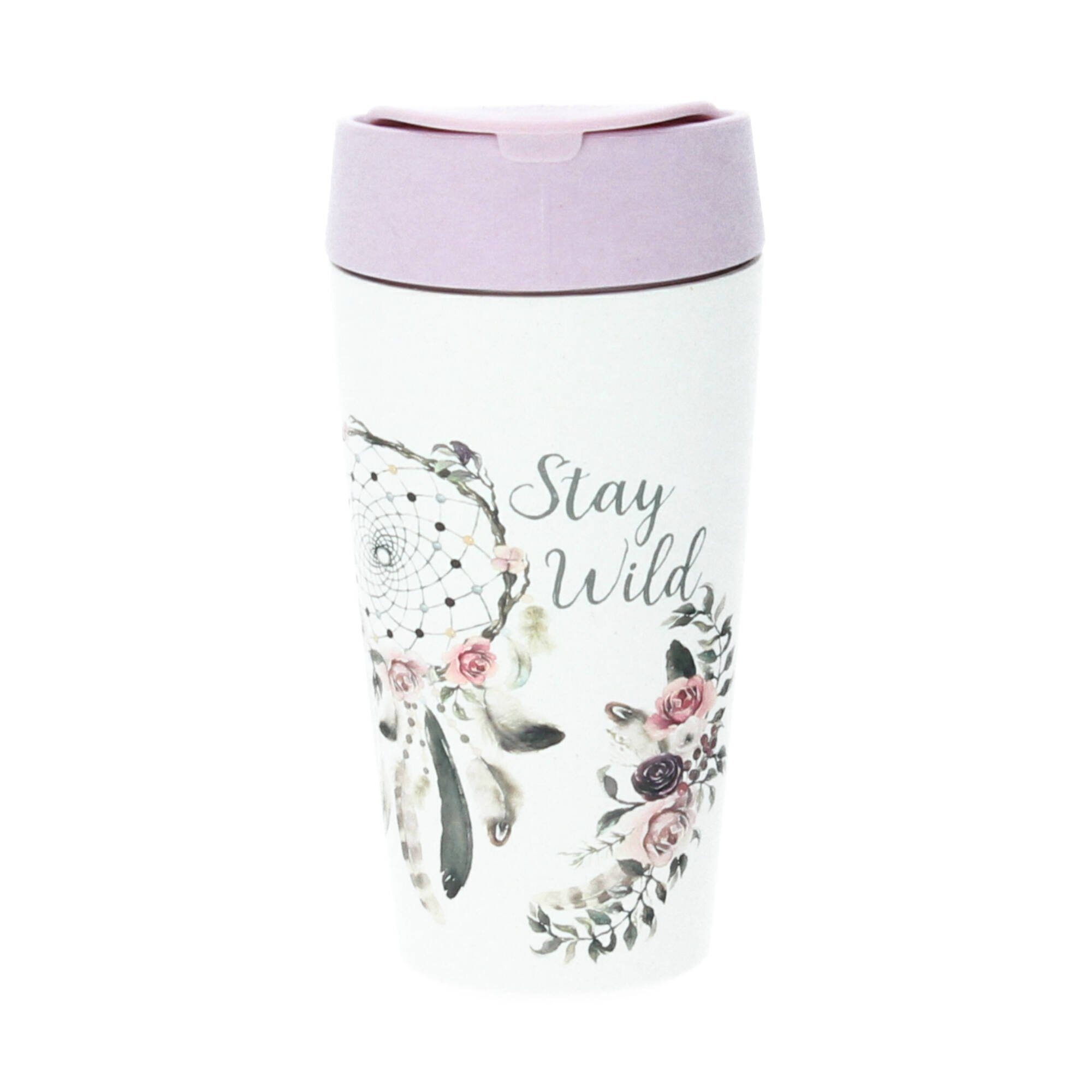 Coffee-to-go-Becher Bioloco plant deluxe cup 420 ml dreamcatcher, PLA (Kunststoff aus ...