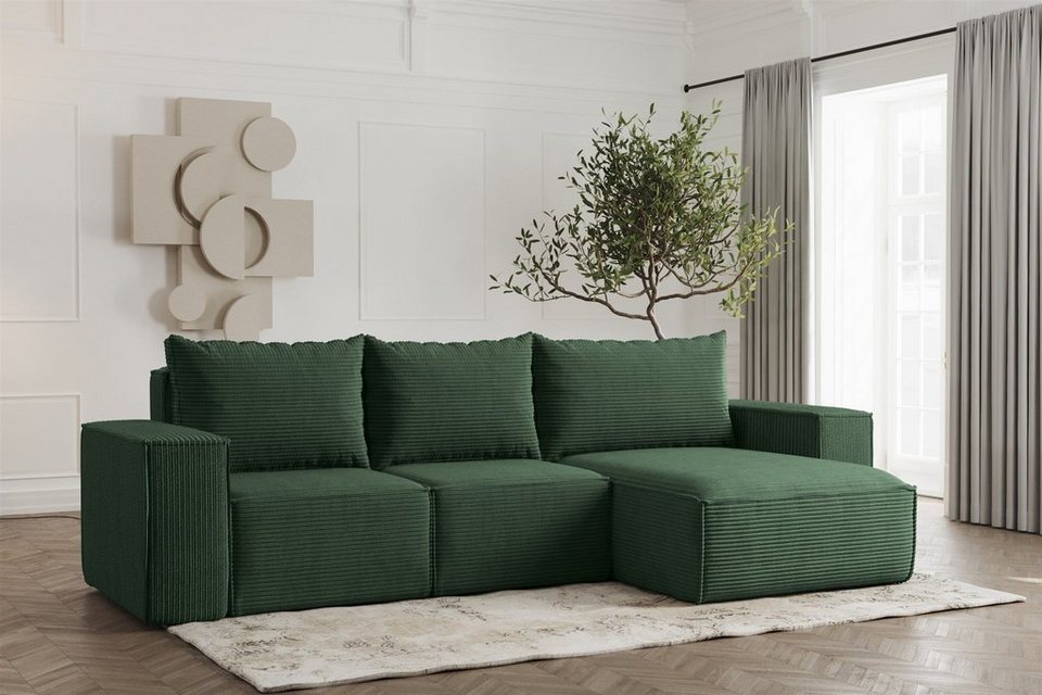 Fun Möbel Ecksofa Designerecksofa Estelle In Stoff Ottomane Links Oder