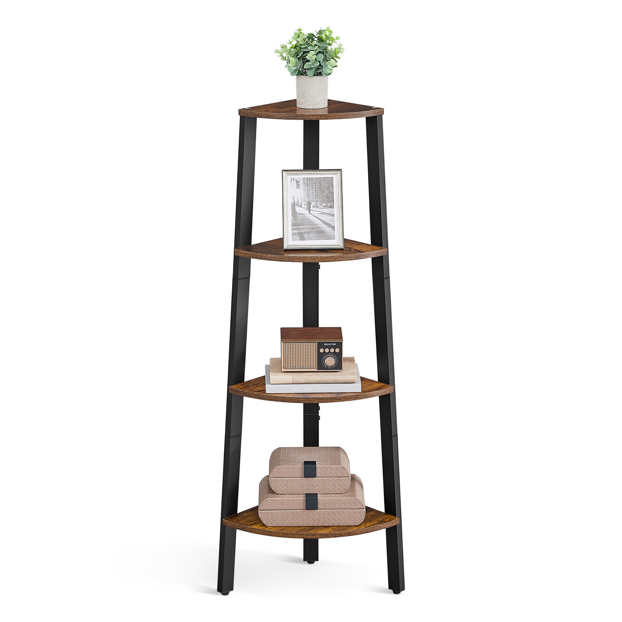 Vasagle Eckregal Bücherregal Mit 45 Ebenen H 125159cm Mit