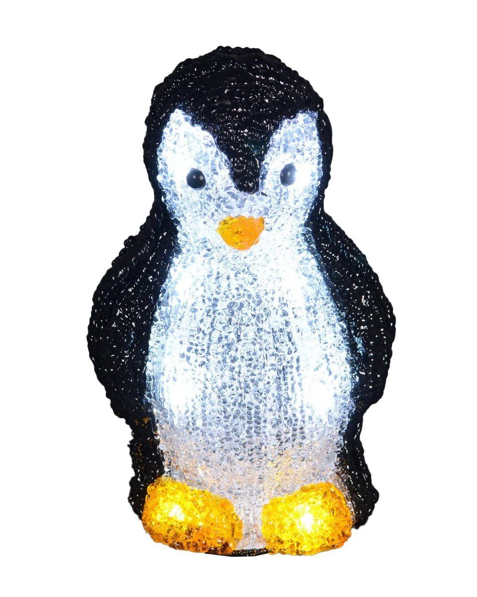 Trend Line Dekofigur Trendline Led Acrylfigur Pinguin 8 Led Warmweiß