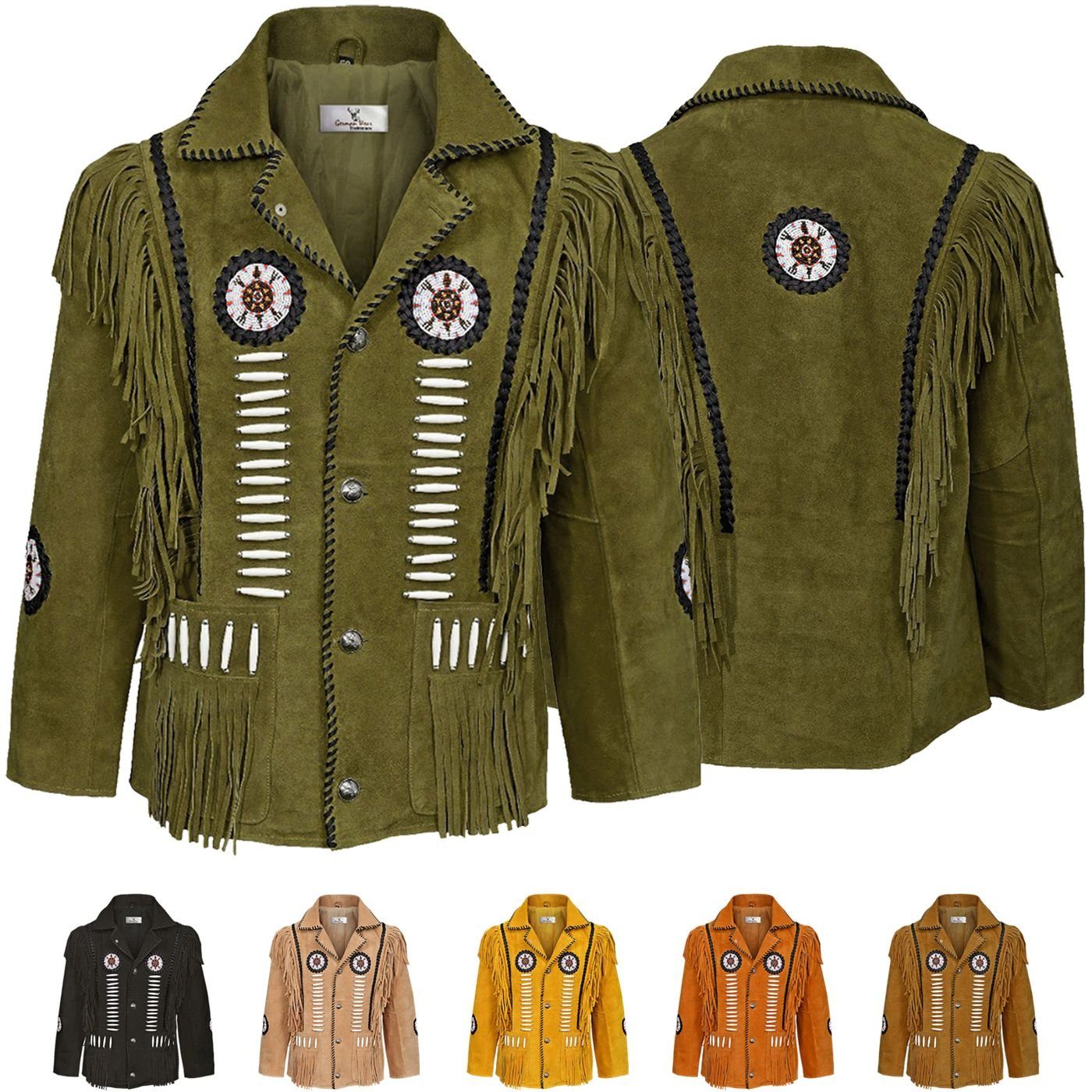German Wear Trachtenjacke GW958J Herren Westernjacke Lange Reiter Jacke ...