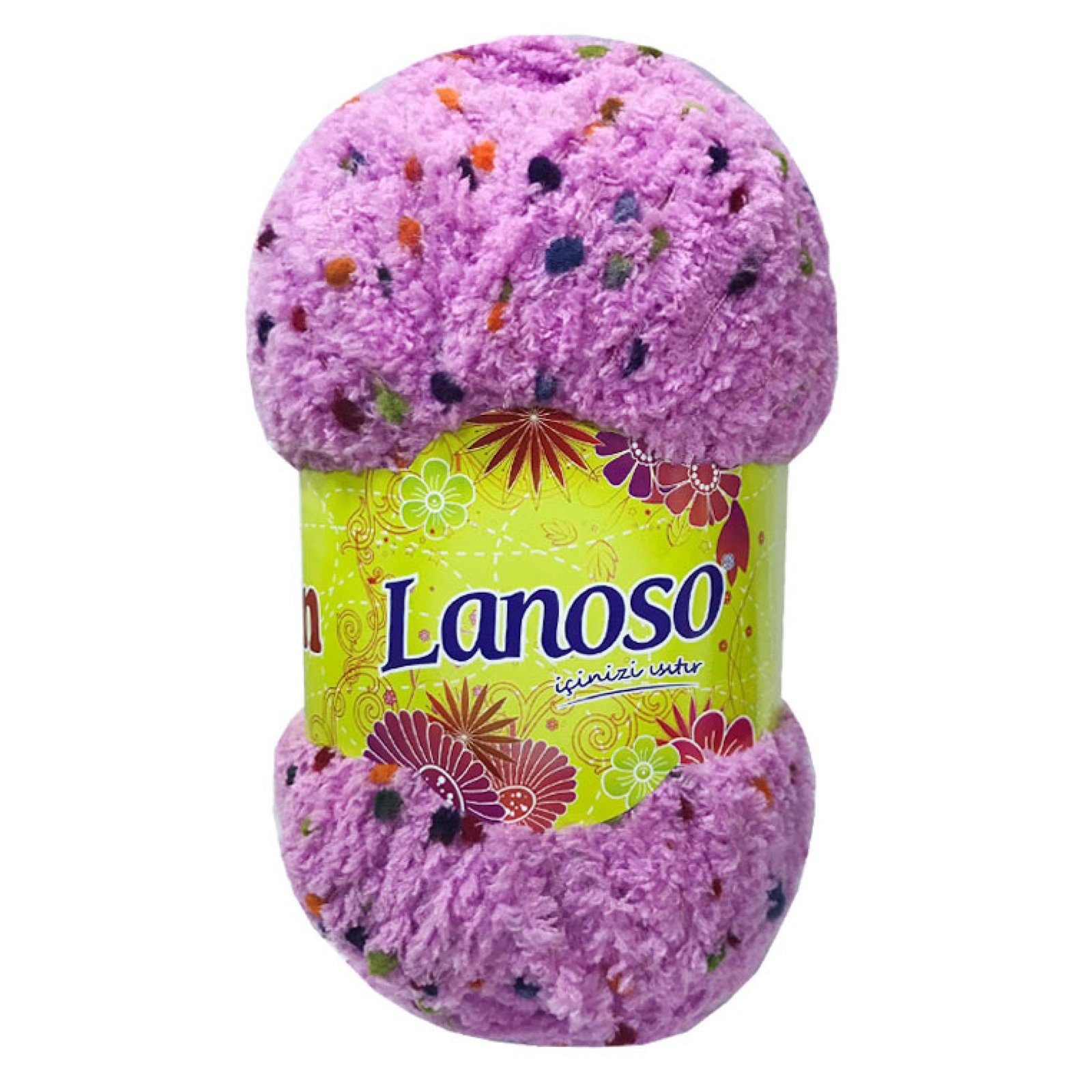 Lanoso 100g Strickgarn TONTON Effektgarn, 120 m, 945 lollipop pink
