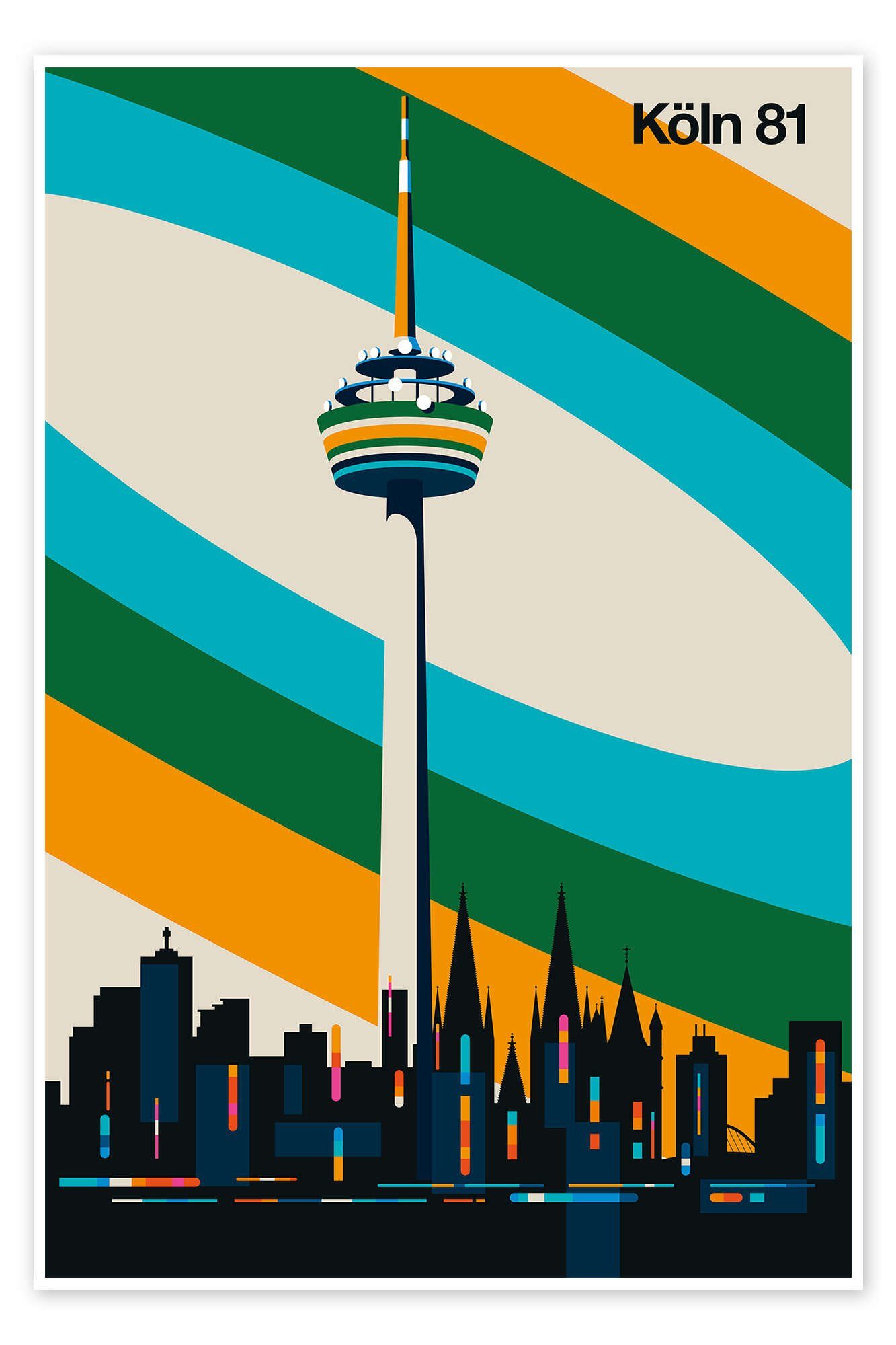 Posterlounge Poster Bo Lundberg Köln 81 Lounge Grafikdesign Print