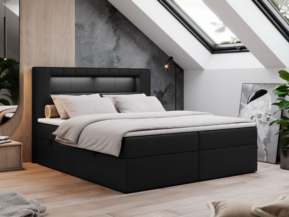 Mks MÖbel Boxspringbett Gold5 Set Packung 7 Härtezonen T30 Schaum