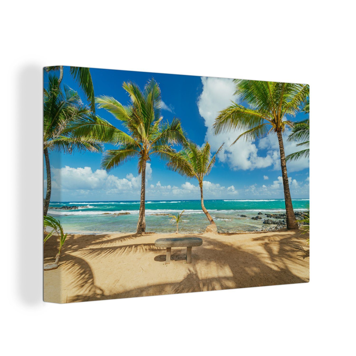 Onemillioncanvasses® Leinwandbild Palmen Am Kuau Cove Beach In Maui 1