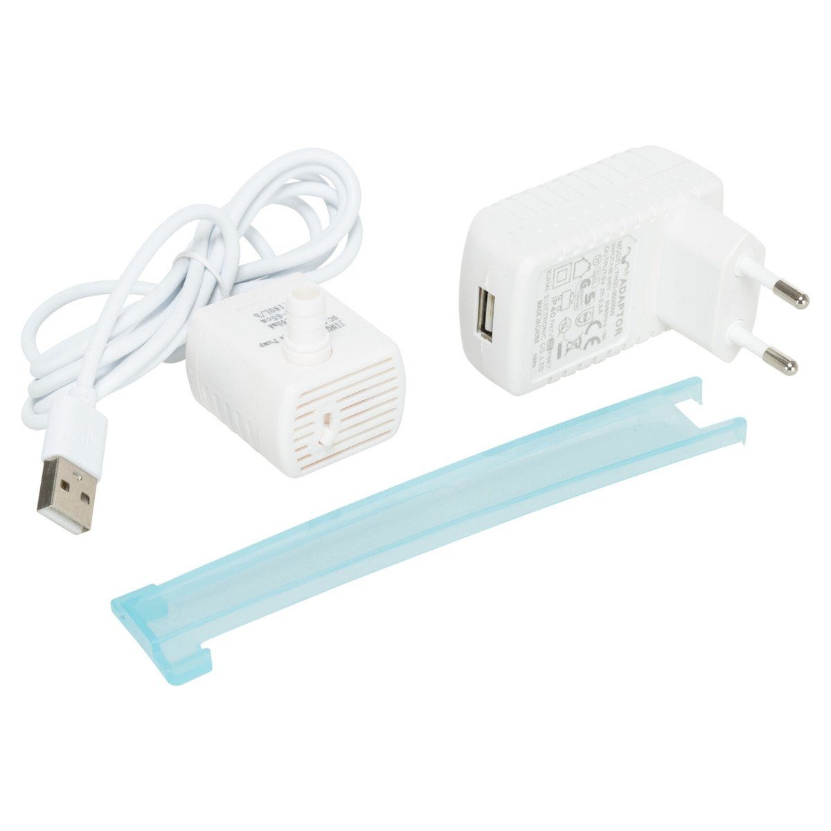 TRIXIE Trinkbrunnen Ersatz-Pumpe und -Netzteil mit USB-Anschluss für Wasserautomat Bubble