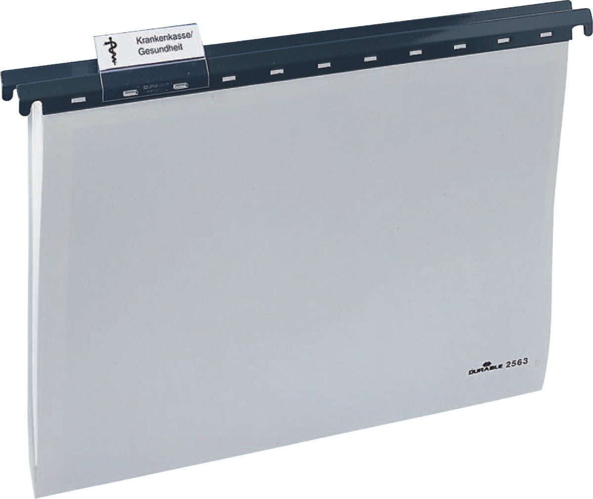 DURABLE Hefter Hängemappe A4 PP grau, seitlich offen, Bodenfalte passt ...