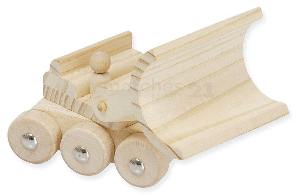 Matches21 Home And Hobby Holzbaukasten Holz Bulldozer Vorgefertigter